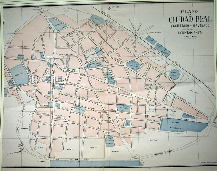 Plano de Ciudad Real > Mapas, Planos . Frame | Grabados, Mapas Antiguos ...