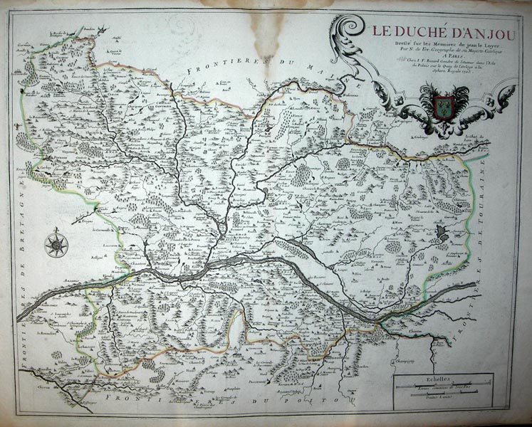 Le duche D'Anjou (Ducado de Anjou) > Mapas . Frame | Grabados, Mapas ...