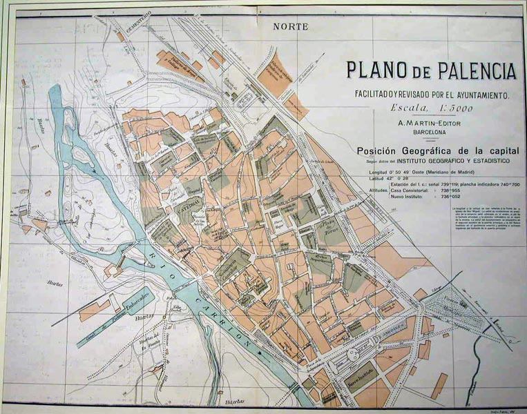 Plano de Palencia > Mapas, Planos . Frame | Grabados, Mapas Antiguos ...
