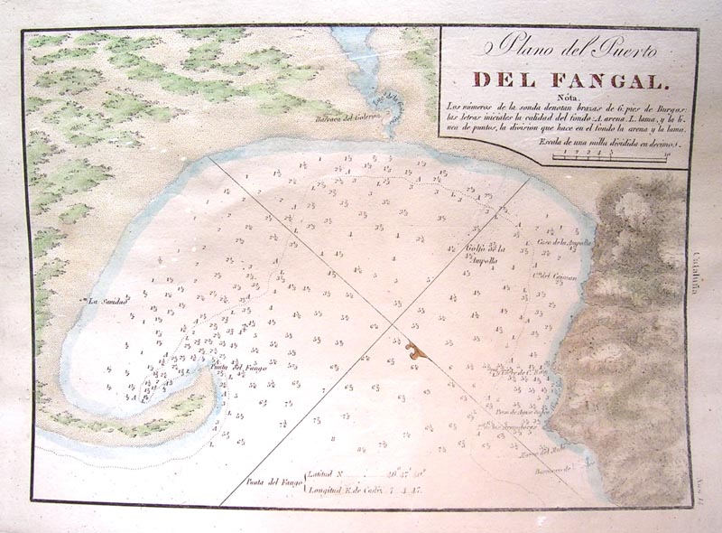 Plano del Puerto del Fangal > Mapas, Cartas Marinas . Frame | Grabados ...